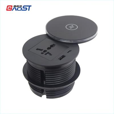 China 82mm Recessed Powered Grommet Desk Outlet USB C ROHS Certificated for sale