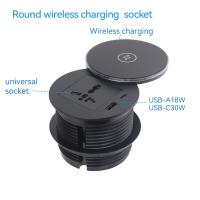 China 82mm Recessed Powered Grommet Desk Outlet USB C ROHS Certificated for sale