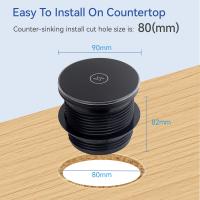 China 82mm Recessed Powered Grommet Desk Outlet USB C ROHS Certificated for sale
