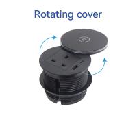 China Wireless Charging Desk Power Grommet PD 30W USB C 180° Rotating for sale