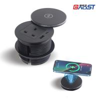 China Wireless Charging Desk Power Grommet PD 30W USB C 180° Rotating for sale