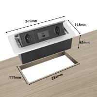 China Embedded Conference Table Power Strip with PD 20W USB Charging and Switzland Type J Socket in Alloy Face Plate for sale