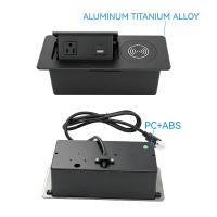 China 20W USB Charger Pop Up Socket Box with Type J Switzerland Outlet and Alloy Faceplate for Desks and Conference Tables for sale