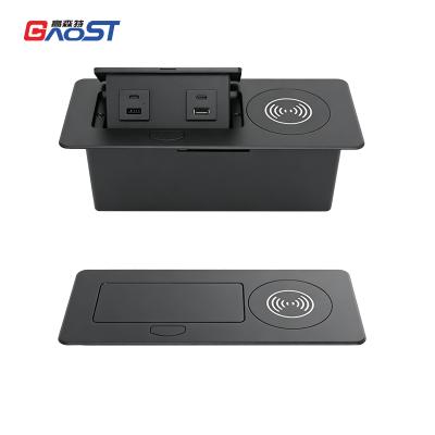 China Recessed Power Strip with 15W Wireless Charging and Multi-Port Connectivity for Furniture Integration for sale