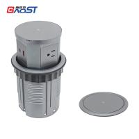 China Retractable Power Socket with 3 American Outlets 20W USB Charger and 15W Wireless Charging Pad for sale