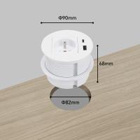 China 20W Fast Charging Desk Power Grommet with 80mm Hole Size and CE/ROHS/UKCA Certification for sale