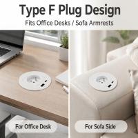 China 20W Fast Charging Desk Power Grommet with 80mm Hole Size and CE/ROHS/UKCA Certification for sale
