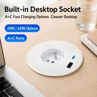 China 20W Fast Charging Desk Power Grommet with 80mm Hole Size and CE/ROHS/UKCA Certification for sale