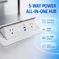 China Compact Usb Desktop Socket Box Power Outlet Box OEM CUL Certificated for sale