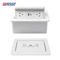 China Pop Up Desk Power Outlet with 15W Wireless Charger and 20W USB Fast Charging SAA Certified for sale