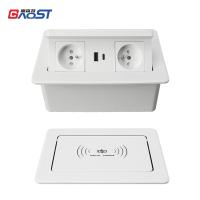 China Pop Up Desk Power Outlet with 20W USB Fast Charging 15W Wireless Charger and V0 Flame Retardant Material for sale
