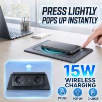 China Desktop Power Strip with 20W USB A+C Fast Charging 15W Wireless Charging and V0 Flame Retardant Material for sale