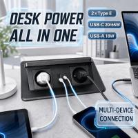 China Desktop Power Strip with 20W USB A+C Fast Charging 15W Wireless Charging and V0 Flame Retardant Material for sale