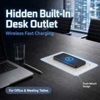 China Pop Up Power Strip with 20W USB Fast Charging 15W Wireless Charging and UL-Certified Fireproof Safety for Office Desk for sale