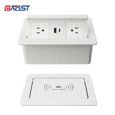 China Pop Up Power Strip with 20W USB Fast Charging 15W Wireless Charging and UL-Certified Fireproof Safety for Office Desk for sale