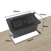 China UL Certified Recessed Desktop Power Station with 15W Wireless Charging and 20W Fast Charging USB Ports for sale