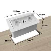 China Pop Up Desk Power Strip with 20W Fast Charging 15W Wireless Charging and V0 Fireproof Plastic for sale