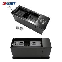 China Conference AV Cubby Box with 65W PD Fast Charging 15W Qi Wireless Charging and 2 RJ45 Network Ports for sale