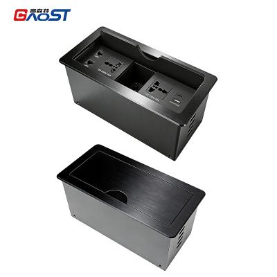 China Embedded Desktop Audio Visual Box Surge Protector Power Socket For Conference Table for sale
