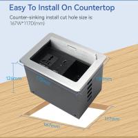 China Recessed Pop Up Audio Visual Box Multimedia Socket Outlet 65W USB for sale