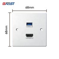 China Single Gang Recessed Wall Box with 4K HDMI USB 3.0 and Alloy Face Plate for Home Theater and Office Networking for sale
