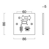 China RJ45 Information Wall Panel Audio Video Outlet Multimedia Surge Protector for sale