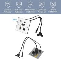 China RJ45 Information Wall Panel Audio Video Outlet Multimedia Surge Protector for sale