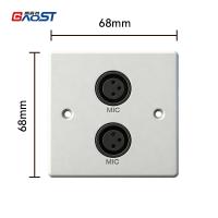 China 68mm Aluminum Alloy Dual XLR Female Wall Plate Audio Visual Box for Professional Audio Wiring for sale