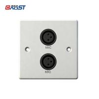 China 68mm Aluminum Alloy Dual XLR Female Wall Plate Audio Visual Box for Professional Audio Wiring for sale