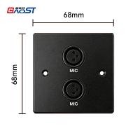 China Multimedia Audio Visual Wall Box Dual XLR Female Wall Plate 86mm For Home Theater for sale