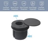 China 20W USB-C Fast Charging Desk Power Grommet with Type F Schuko Outlet and 360° Rotating Dustproof Cover for sale