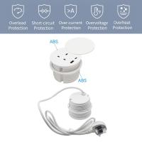 China UKCA Certified 20W Fast Charging USB-C Desktop Socket with 82mm Diameter for Office and Home for sale