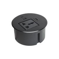 China 20W QC3.0 Charger HDMI Data Port Desk Power Grommet with 90mm Hole Size for Office Table Power Socket for sale