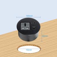 China 20W QC3.0 USB hole 90mm Power Grommet Fully Universal Outlet LAN RJ45 for sale