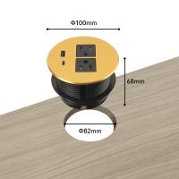 China 20W QC3.0 USB Charging Recessed Power Outlet with Alloy Faceplate and UL CUL Certification for sale