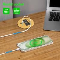 China 20W QC3.0 USB Charging Recessed Power Outlet with Alloy Faceplate and UL CUL Certification for sale