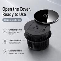 China Table Power Usb Charging Grommet 80mm For Workspace Dustproof for sale