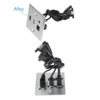 China Custom 86x86mm Solid Aluminum Wall Plate with Modular Layout for Standard 86 Box for sale