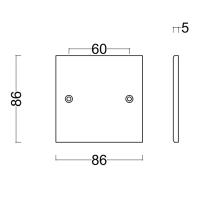 China Custom 86x86mm Solid Aluminum Wall Plate with Modular Layout for Standard 86 Box for sale