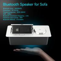 China Recessed Furniture Outlet with 15W Wireless Charging Built-in Hi-Fi Bluetooth Speaker and Pop-up Outlet USB Ports for sale