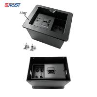 China Premium Recessed Table Power Socket Box with 65W USB-C PD Fast Charging, Universal Outlet, and 4 Cable Pass-through Holes for sale