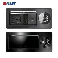 China Premium Recessed Table Power Socket Box with 65W USB-C PD Fast Charging and 15W Qi Wireless Charging for sale