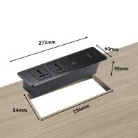 China Flush Mount Recessed Power Strip with HDMI HD Connection and 65W USB A+C for Conference Rooms for sale
