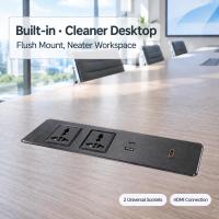 China Flush Mount Recessed Power Strip with HDMI HD Connection and 65W USB A+C for Conference Rooms for sale