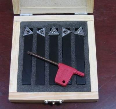 China 5 Pcs Indexable Turning Tool Set 1/4 to 5/8 Inch Shank Carbide Inserts for sale