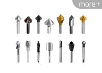 China Single Flute 90 Degree Countersink Drill Bit DIN335C 6.35mm Shank Interchangeable Pilots for sale