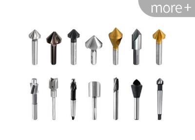 China Single Flute 90 Degree Countersink Drill Bit DIN335C 6.35mm Shank Interchangeable Pilots for sale