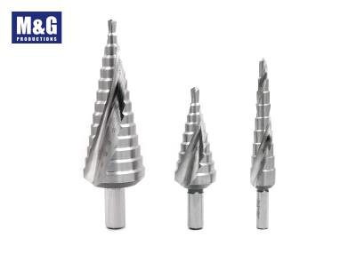 China HSS Cobalt Spiral Flute Step Drill Bit 4-32mm Fully Ground Hex Shank for sale