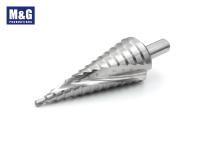 China HSS Cobalt Spiral Flute Step Drill Bit 4-32mm Fully Ground Hex Shank for sale