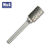 China Tungsten Carbide Rotary Burrs Cylinder with End Cutter 6mm Shank 2-16mm Dia for sale